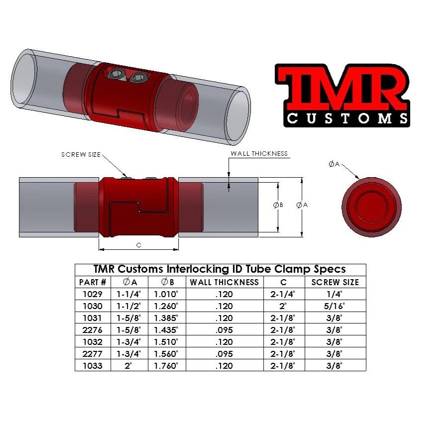 Interlocking ID Tube Clamp - Round – Checkerd Sports
